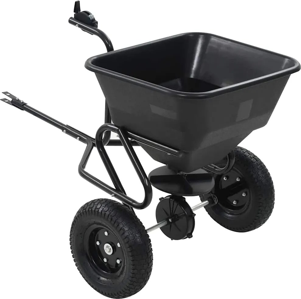 Tažné rozmetadlo soli PVC a ocel 125 x 74 x 79 cm 45 l 142967