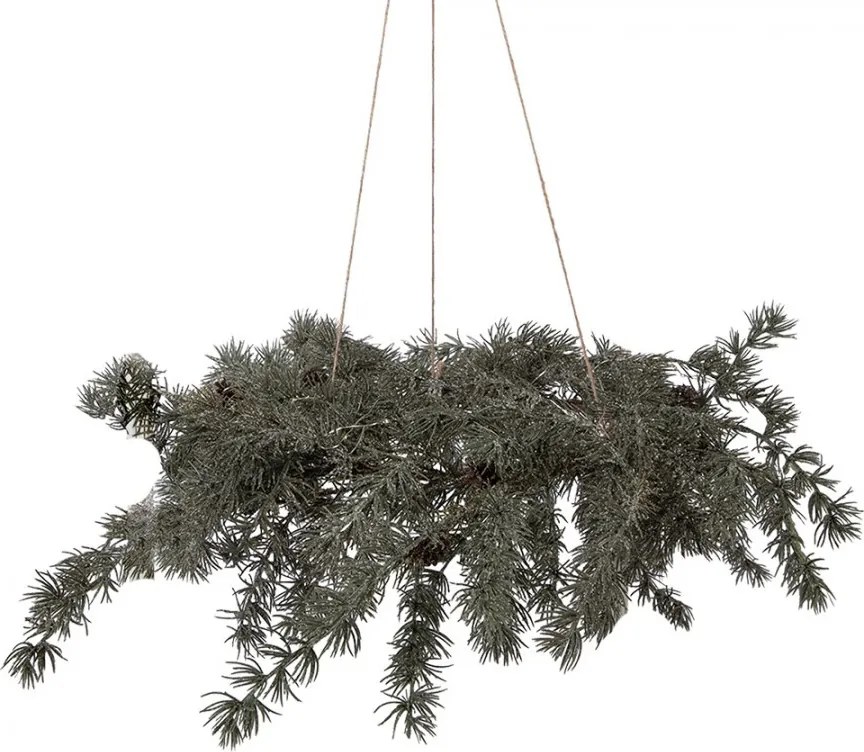 Závěsný vánoční umělý věnec Christmas Wreath Led - Ø 60*8 cm / 3*AA