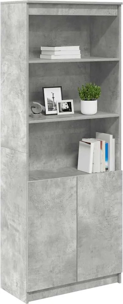 Skříň highboard betonově šedá 70 x 35 x 180 cm kompozitní dřevo 3328474