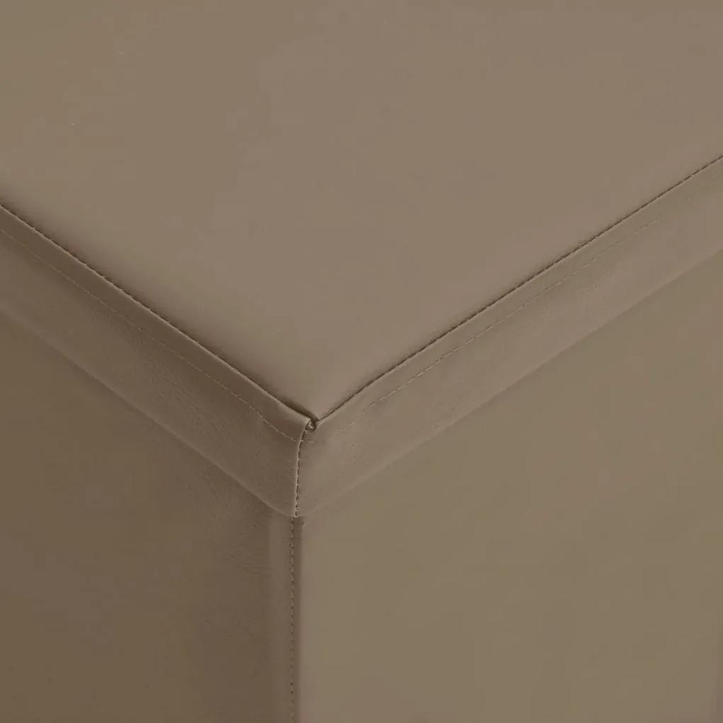 Skládací úložná lavice cappuccino PVC