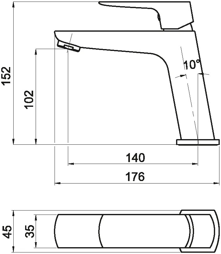 Novaservis, Umyvadlová baterie Nobles EGO bez výpusti chrom, 43001/1-0