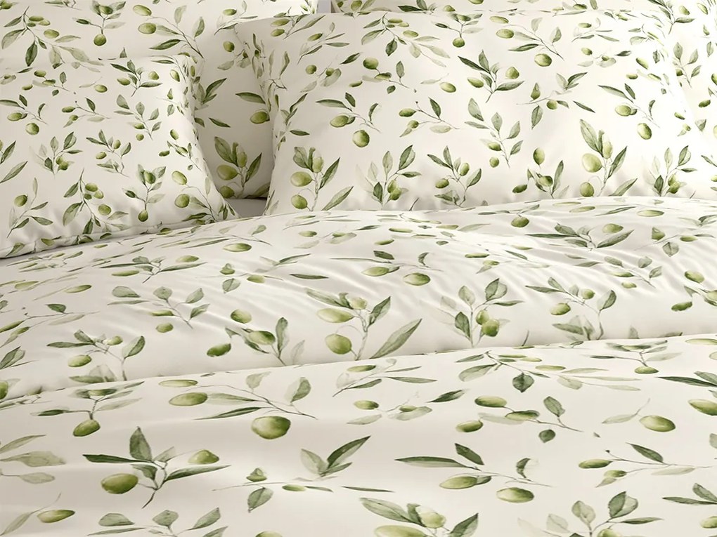Polybavlněné povlečení OLIVE POLY zelené Rozměr povlečení: 2 ks 70 x 90 cm | 200 x 220 cm
