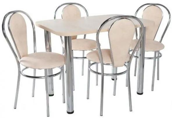 Jídelní set 4 židle + obdélníkový stůl 60 x 100 cm - široký výběr barev Dub RJK světlý