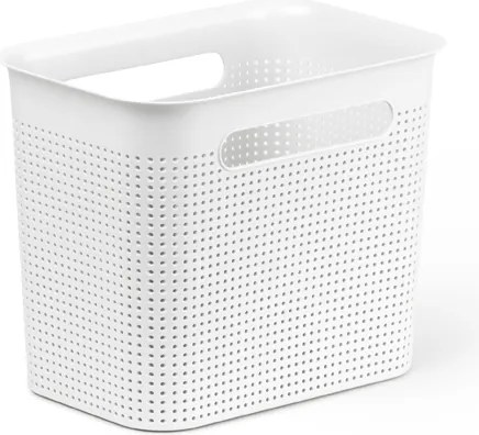 Rotho Úložný box s víkem a s madly BRISEN 7l, 26x18x21cm, bílý