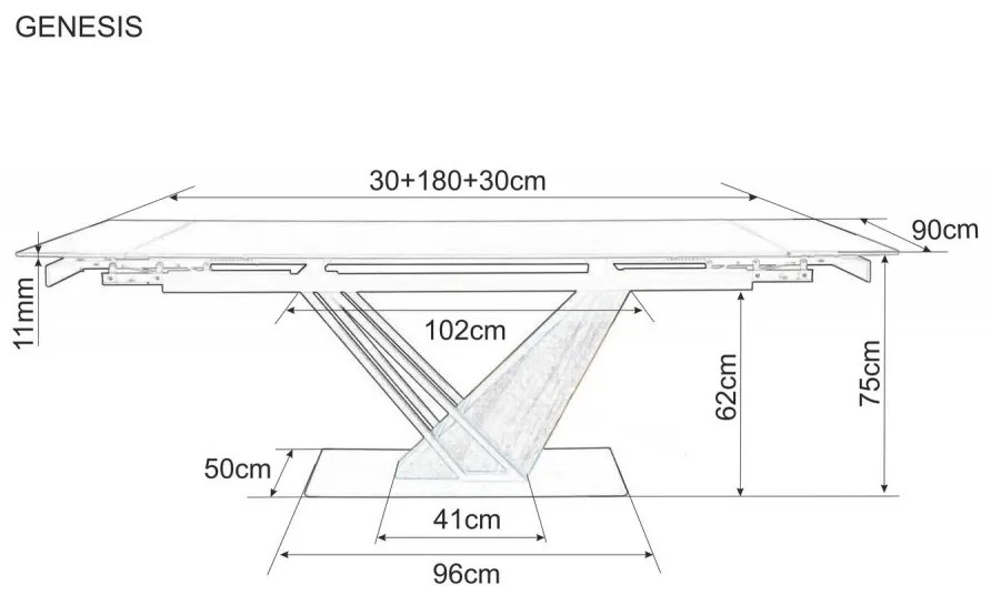 Rozkládací jídelní stůl GENESIS CERAMIC Signal