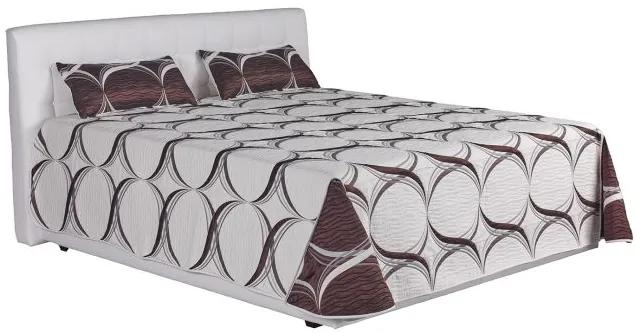 BLANÁŘ Čalouněná postel Monaco, s úložným prostorem, 160x200, bílá