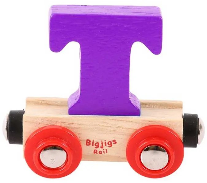 Bigjigs Rail Vagónek dřevěné vláčkodráhy - Písmeno T