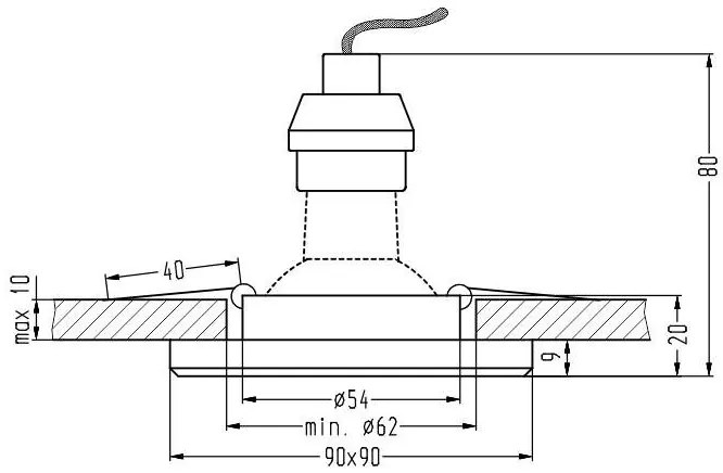 Bodové světlo SS-22 Candellux Bílá