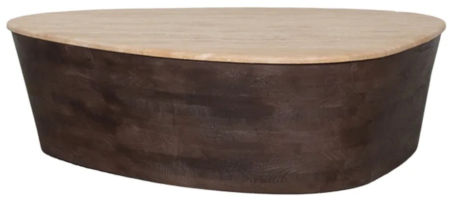 LABEL51 Konferenční stolek RAVI hnědý 110 cm