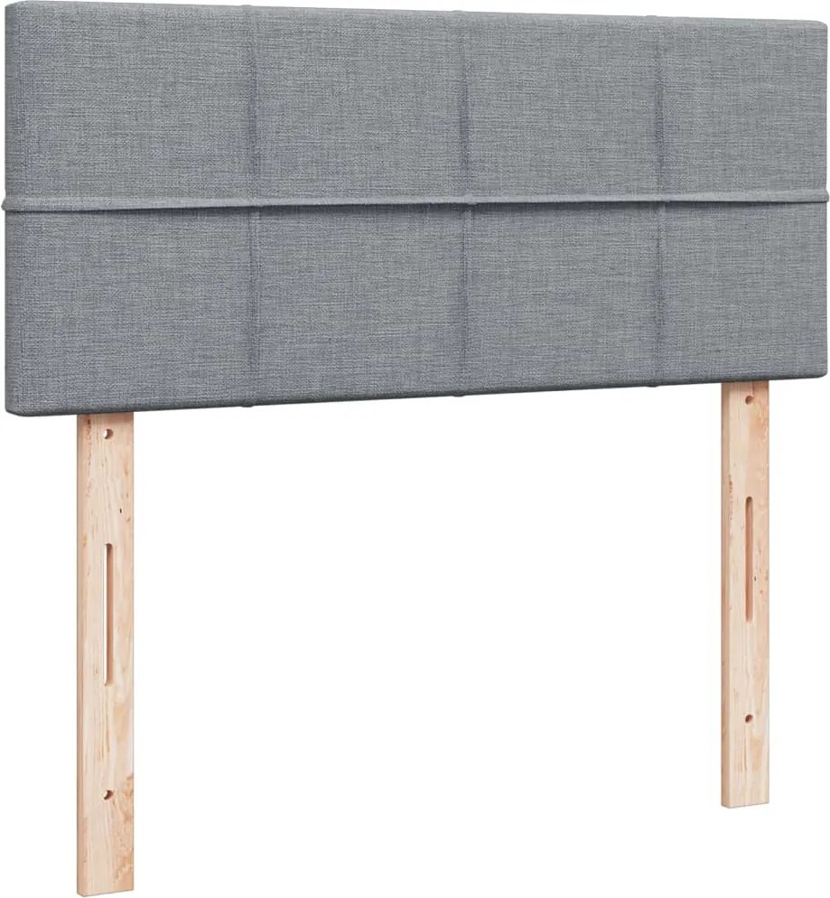 Box spring postel s matrací světle šedá 120 x 200 cm textil 3285855