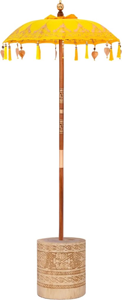 Balijský deštník se základnou Žlutá 95 x 95 x 260 cm 3356914