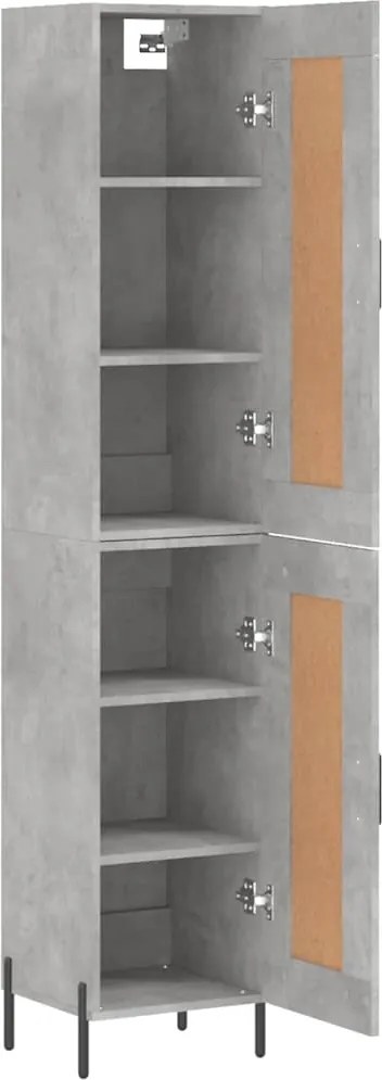 Skříň highboard betonově šedá 34,5x34x180 cm kompozitní dřevo 3200461