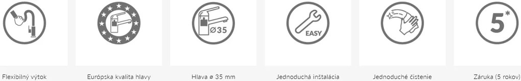 Kuchinox Elza, stojánková dřezová baterie s elastickým ramenem, šedá-chromová, LAV-BKE_967D