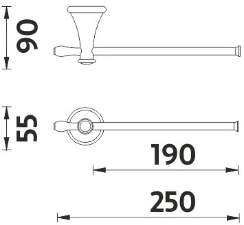 Nimco Držák na ručníky LADA - LA 19060-80