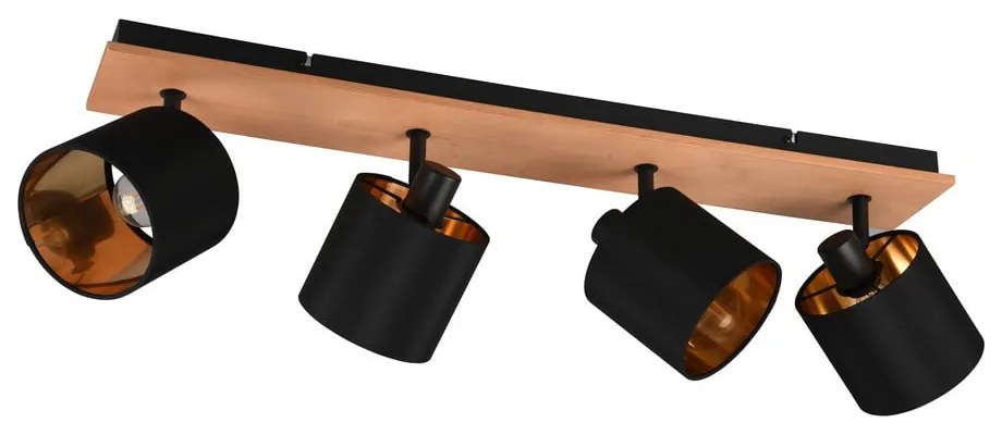 Bodové svítidlo v černo-přírodní barvě ø 12 cm Tommy – Trio