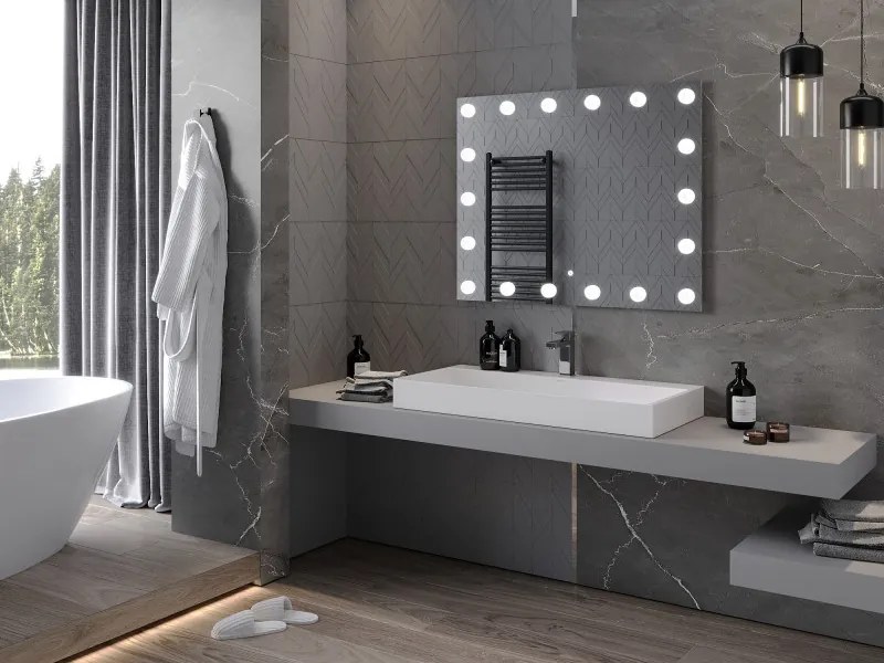 Mexen Dona, LED koupelnové zrcadlo s podsvícením 100 x 80 cm, 6000K, ochrana proti zamlžování, 9818-100-080-611-00