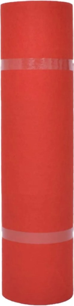 Koberec Jednobarevný Červená 1,2 x 12 m Polyester 331344