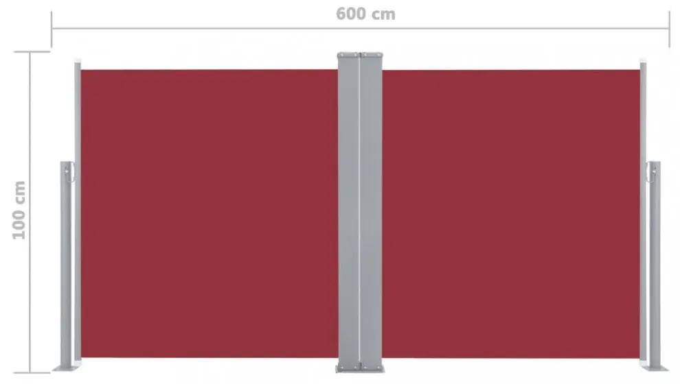 Zatahovací boční markýza 100x600 cm Dekorhome Antracit