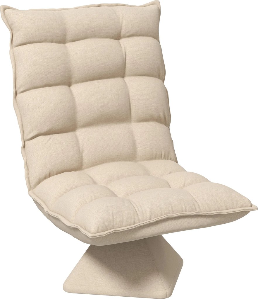 HOMCOM Podlahové křeslo Nastavitelná pohovka, otočná, meditační židle, čalouněná, polohovací, Líná pohovka, Beige