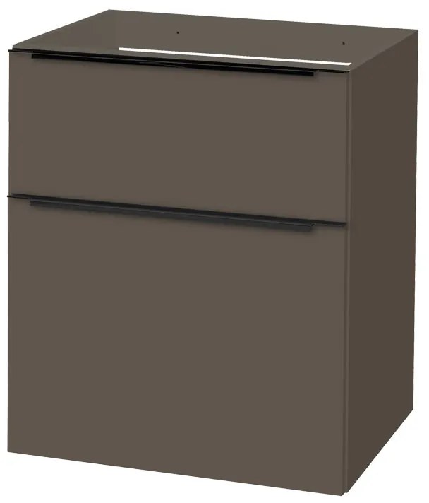 Mereo Mereo, Mailo, koupelnová skříňka 61 cm, bílá, dub, antracit, CN560SB