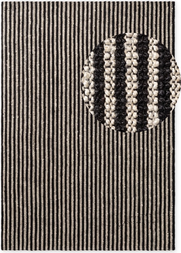ELLE Decoration, Kusový koberec Harvest 106337 Black z kolekce Elle, 160x230, černobílá, chodba / předsíň