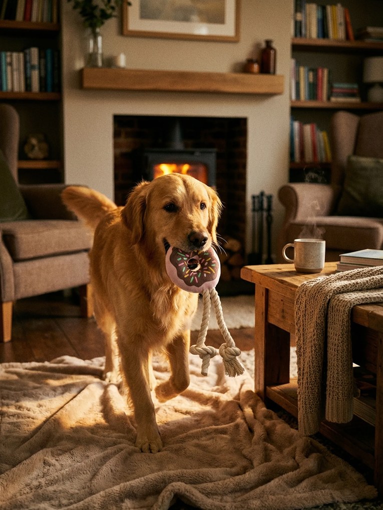 Sinsay - Přetahovací hračka pro psa s plyšovými prvky - hnědá