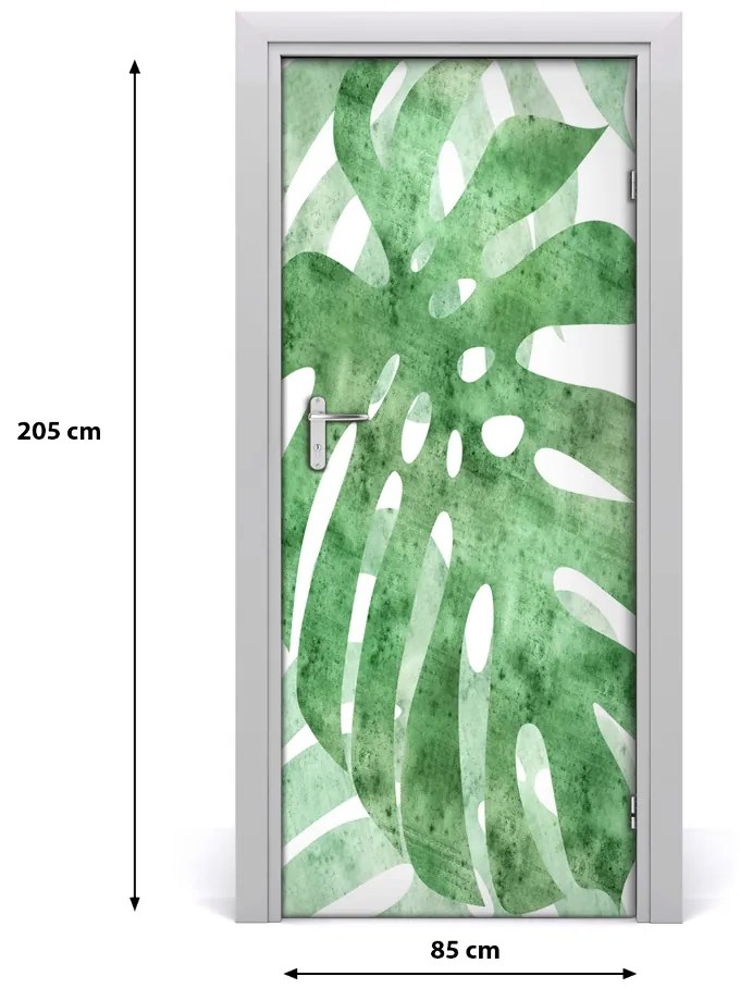 Samolepící fototapeta na dveře Monstera 85x205 cm