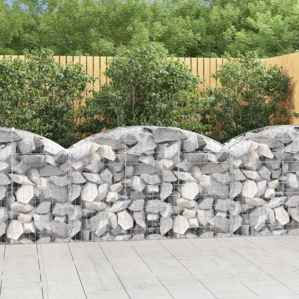 Klenutý gabionový koš 150 x 50 x 80/100 cm pozinkované železo 153454