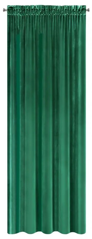 Zelený sametový závěs SAMANTAI 140x270 cm