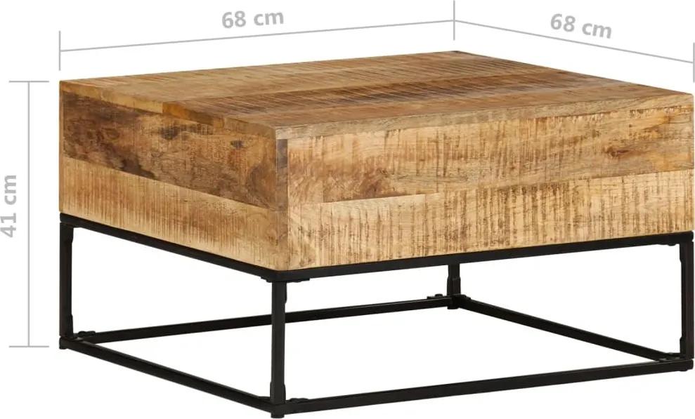 vidaXL Konferenční stolek 68 x 68 x 41 cm hrubé mangovníkové dřevo [320817]
