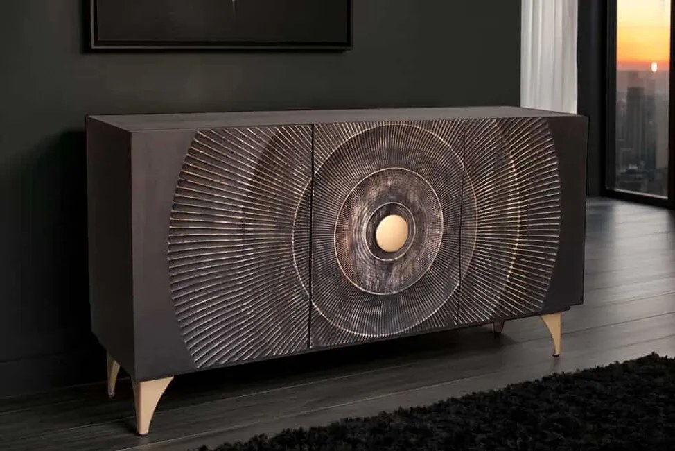 Luxusní komoda z masivu Golden Sunset Mango 140cm