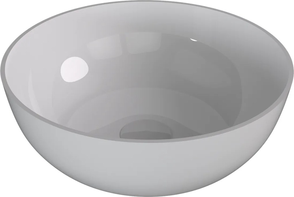 Polysan Polysan, BANERA ROUND umyvadlo na desku, litý mramor, Ø 39 cm, bílá, 14337