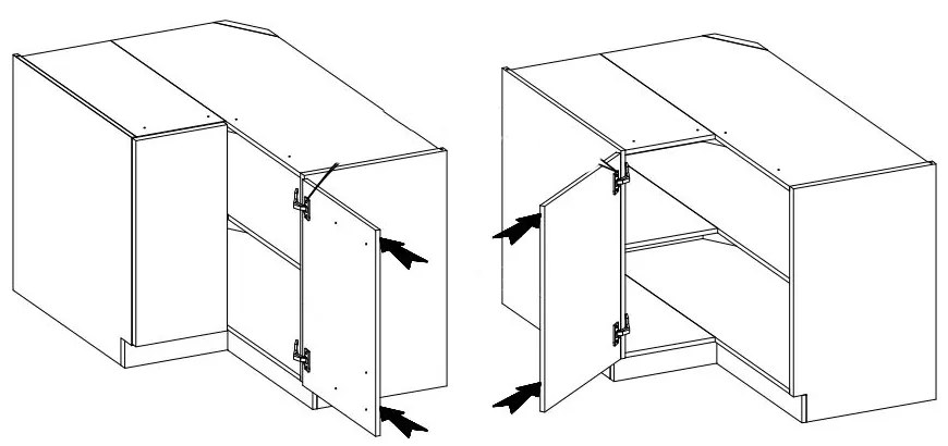 Kuchyňská linka VIGO b | 210x350 cm | PREMIUM BOX | UNI dvířka | lancelot/bílá lesk