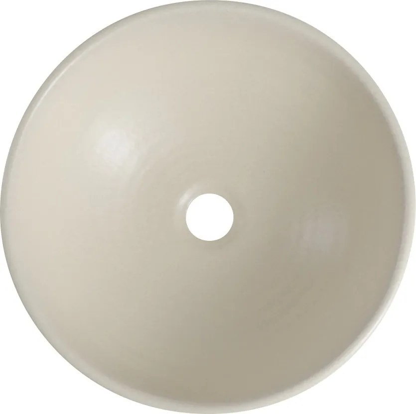 Sapho Sapho, ATTILA keramické umyvadlo, průměr 43cm, slonová kost, DK005