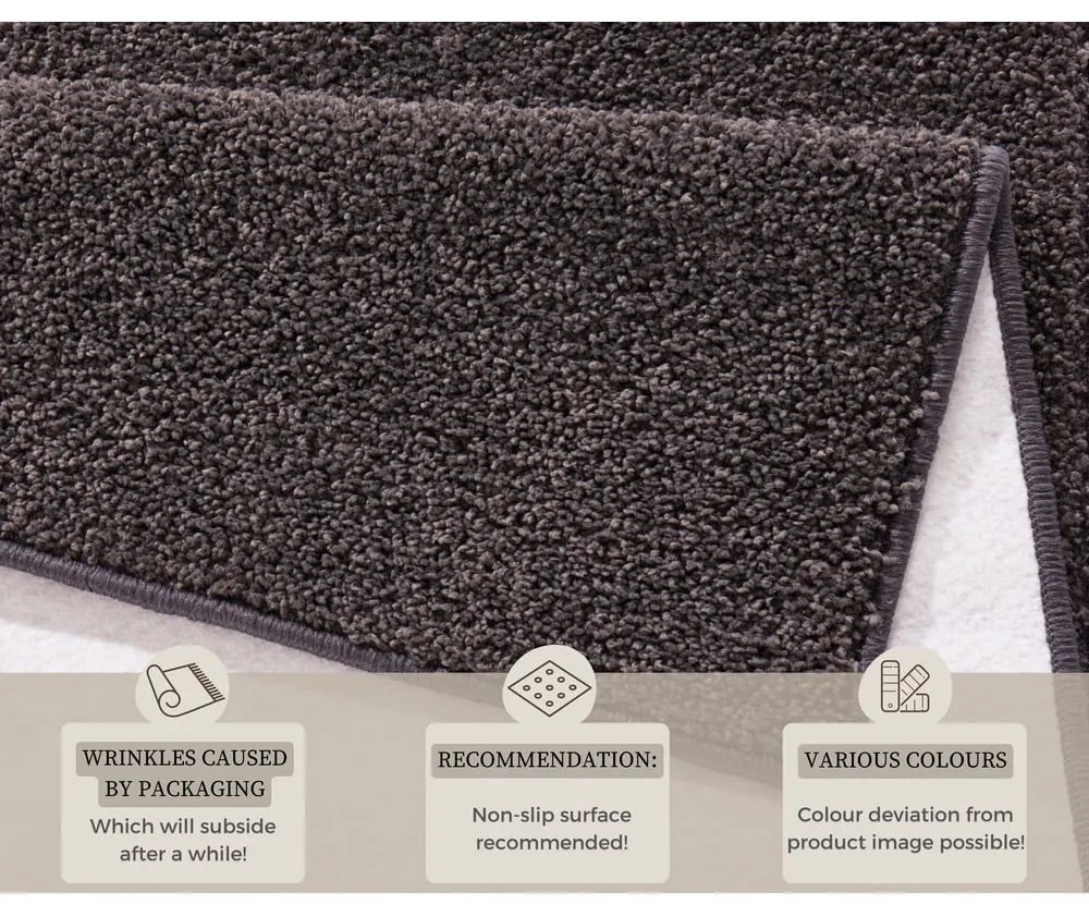 Antracitově šedý koberec Hanse Home Pure, 140 x 200 cm