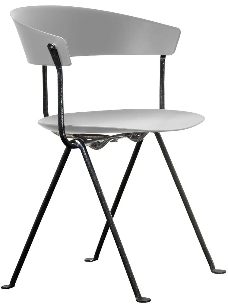 MAGIS - Židle OFFICINA - šedá s antracitovou podnoží
