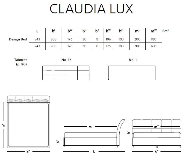 Materasso Čalouněná postel CLAUDIA LUX boxspring ROZMĚR: 2x (100x200) cm - boxspring