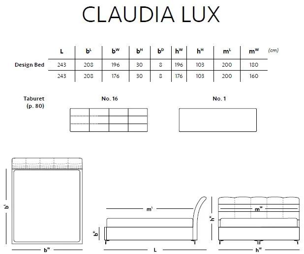 Materasso Čalouněná postel CLAUDIA LUX boxspring ROZMĚR: 2x (80x200) cm - boxspring