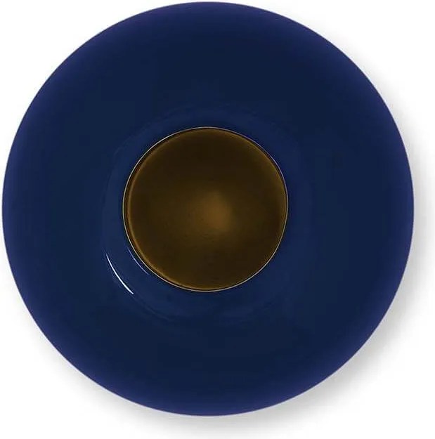 Pip Studio kovová váza 23 cm, tmavě modrá (Kovová váza v tmavě modré barvě smaltovaná)