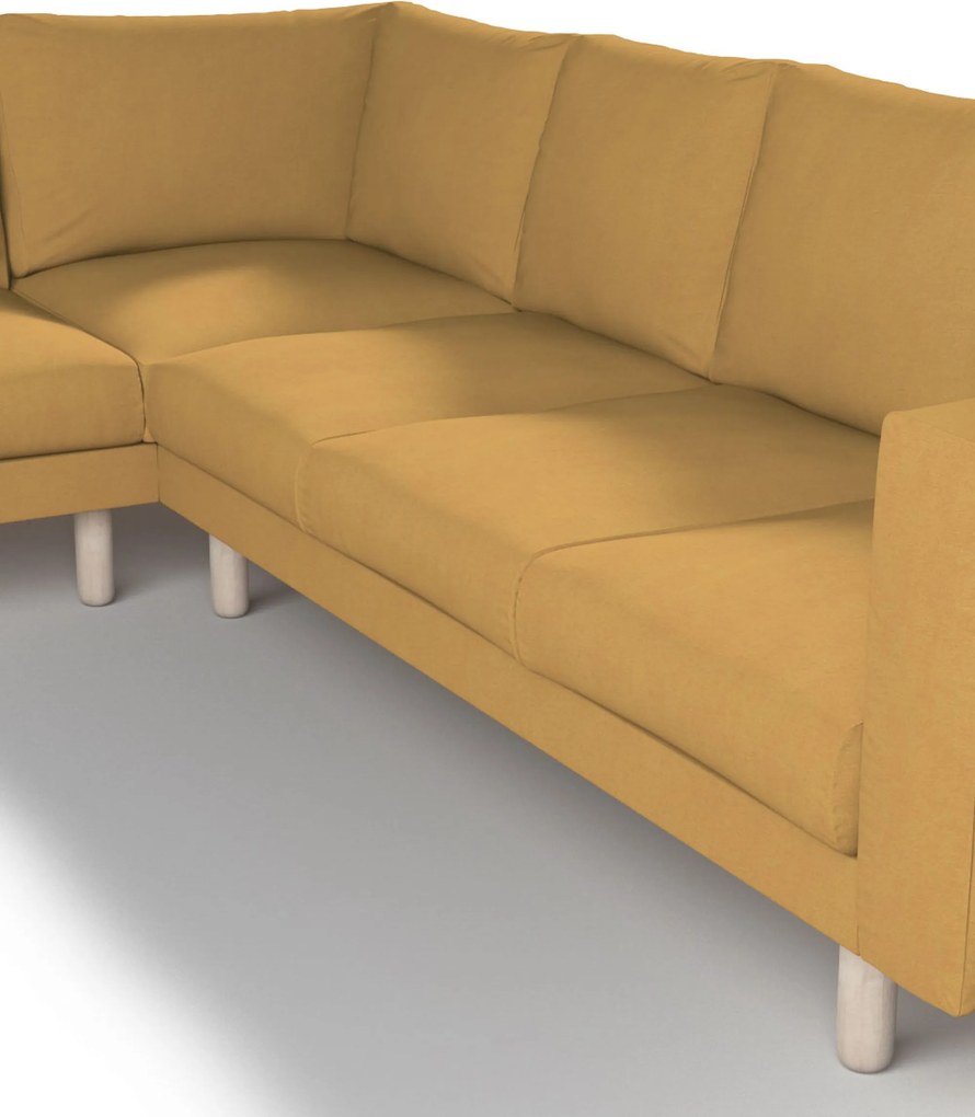 Potah na pohovku IKEA Norsborg rohová 5-místná barva žlutá látka pletený vzor