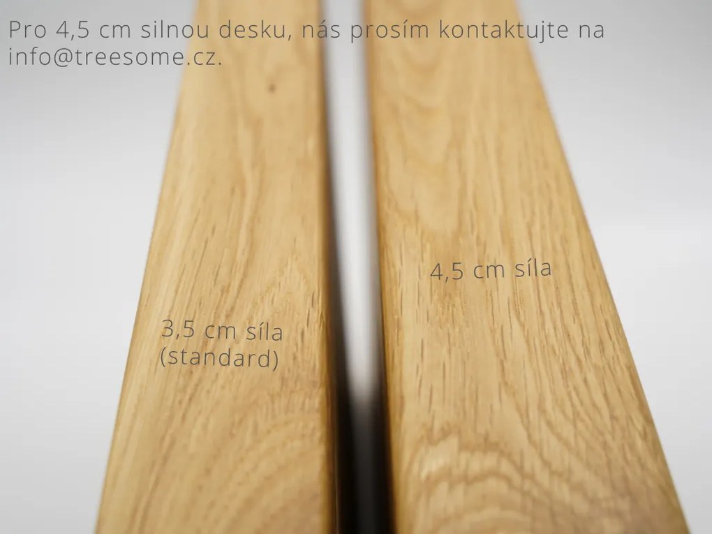 Masivní Jídelní Stůl Deska Dub Rozměry desky: 100	x 100 cm