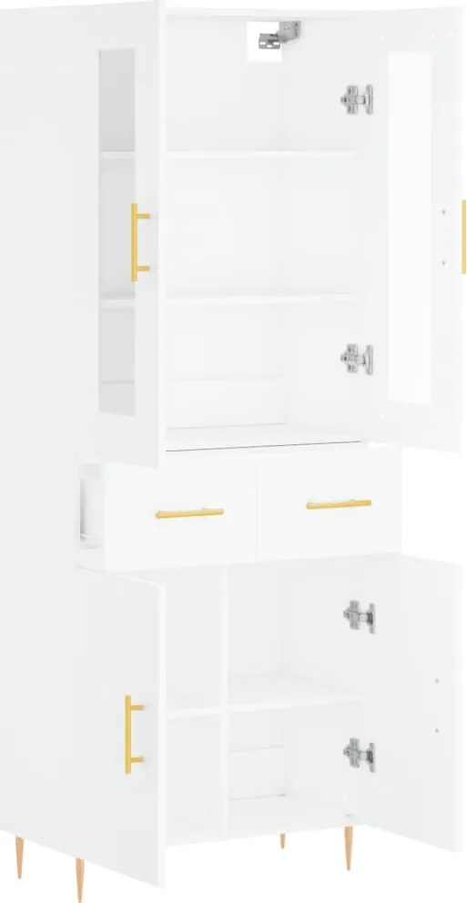 Skříň highboard bílá 69,5 x 34 x 180 cm kompozitní dřevo 3198521