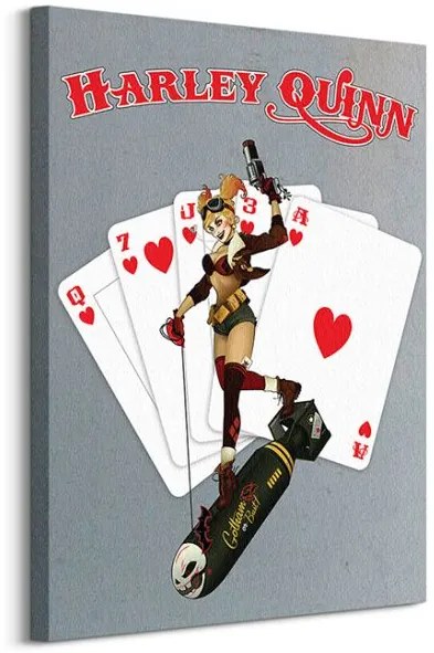 Obraz na plátně DC Comics Harley Quinn (Cards) 60x80cm WDC99442