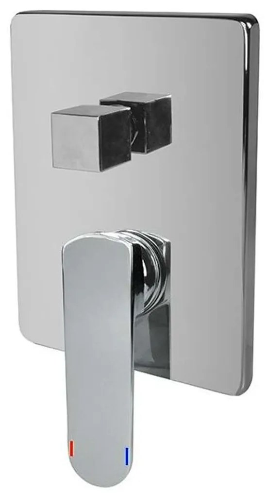 Mereo - Baterie pod omítku, pro 2 spotřebiče, s tělesem, chrom CBQ60106MC