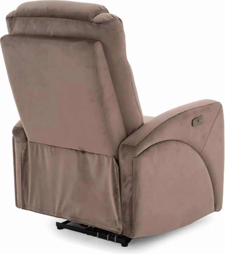 Elektrické polohovací křeslo KRONOS Velvet cappuccino