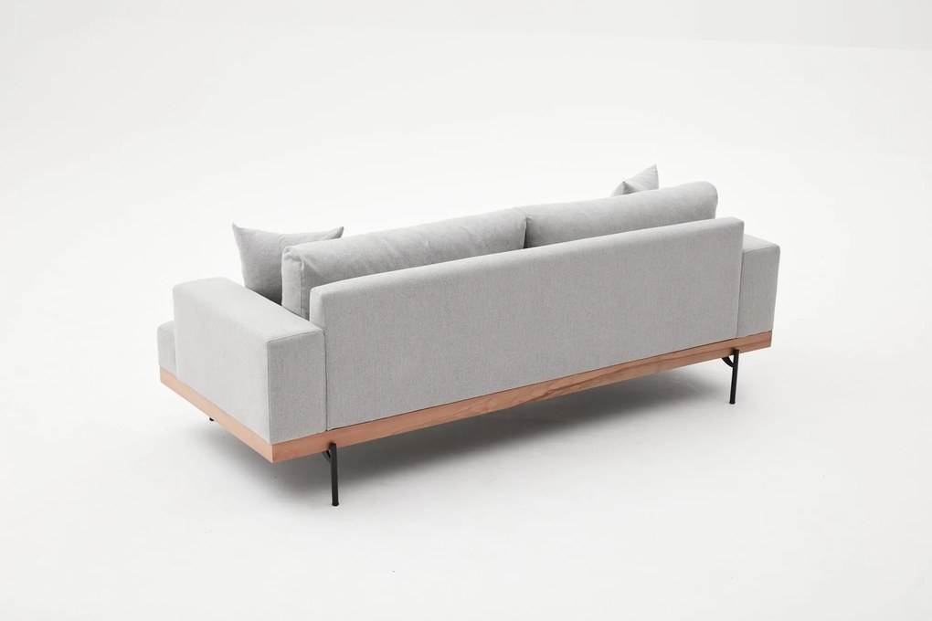 Atelier del Sofa 3-místná pohovka Liva - Grey, Šedá