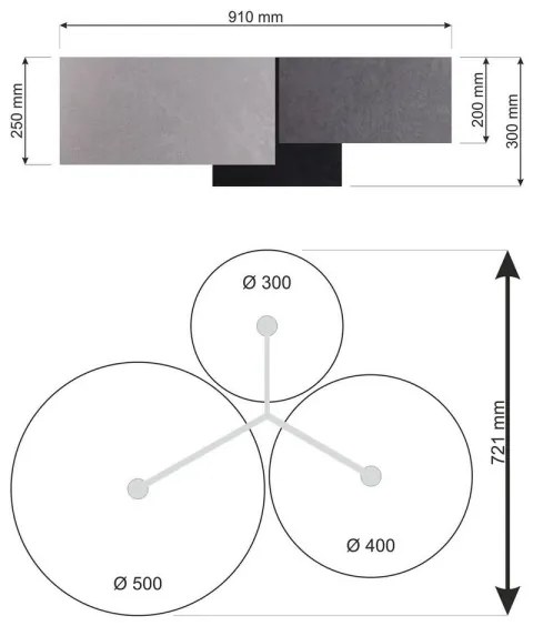 Stropní svítidlo SPACE 3xE27/60W/230V béžová/zlatá