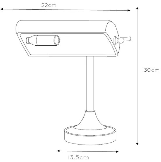 Lucide 17504/01/11 - Stolní lampa BANKER 1xE14/40W/230V