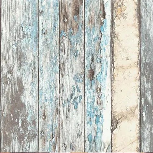 Vliesové tapety na zeď Exposed dřevěná prkna modré, béžové, šedé, bílé