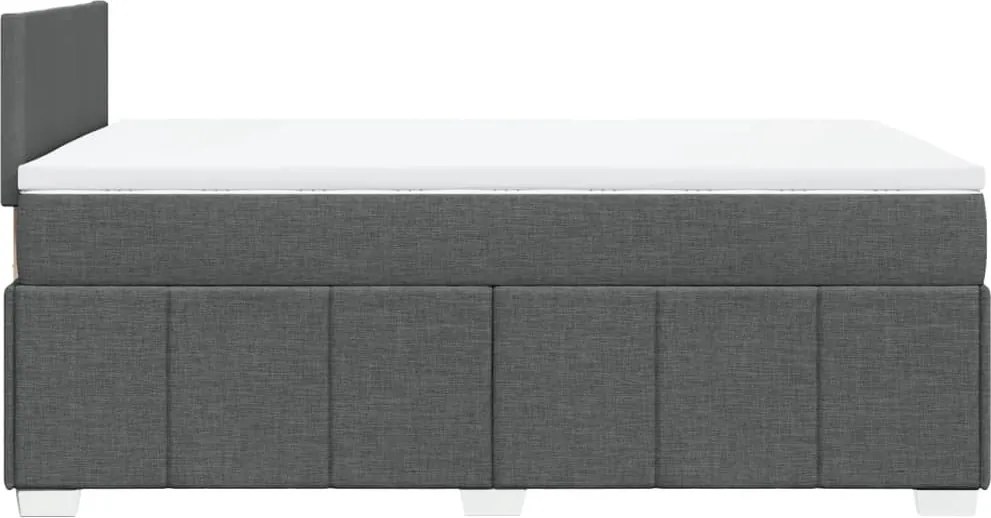 Box spring postel s matrací tmavě šedá 120x190 cm textil 3289301